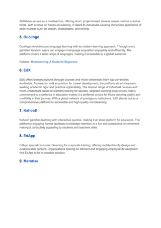Navigating the Educational Landscape with the Top 15 Microlearning ...