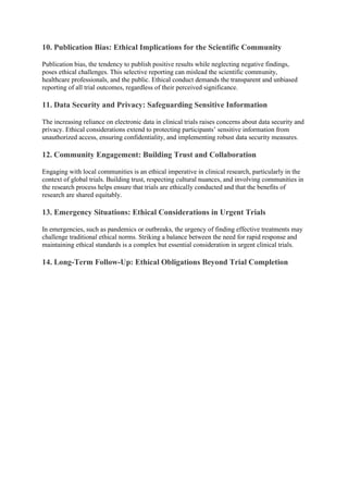 Navigating the Ethical Landscape: Unraveling Ethical Issues in Clinical ...