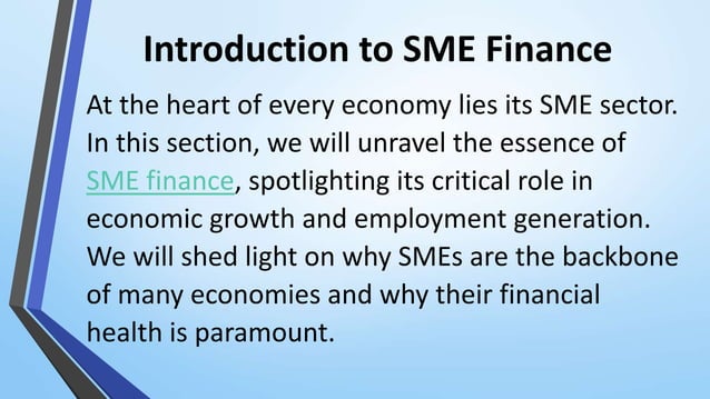 Navigating the Financial Landscape: A Comprehensive Guide to SME ...