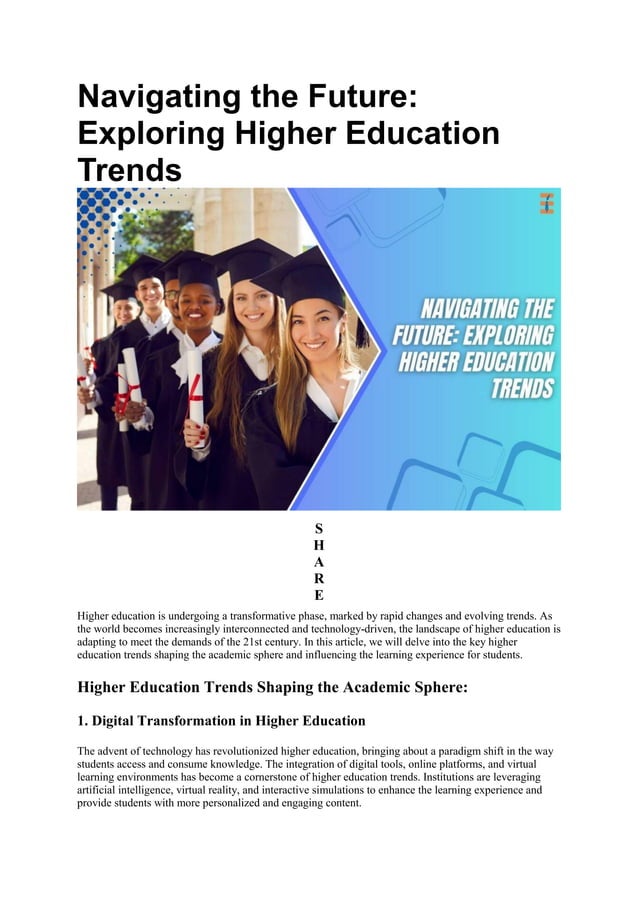 Navigating the Future: Exploring Higher Education Trends | PDF ...