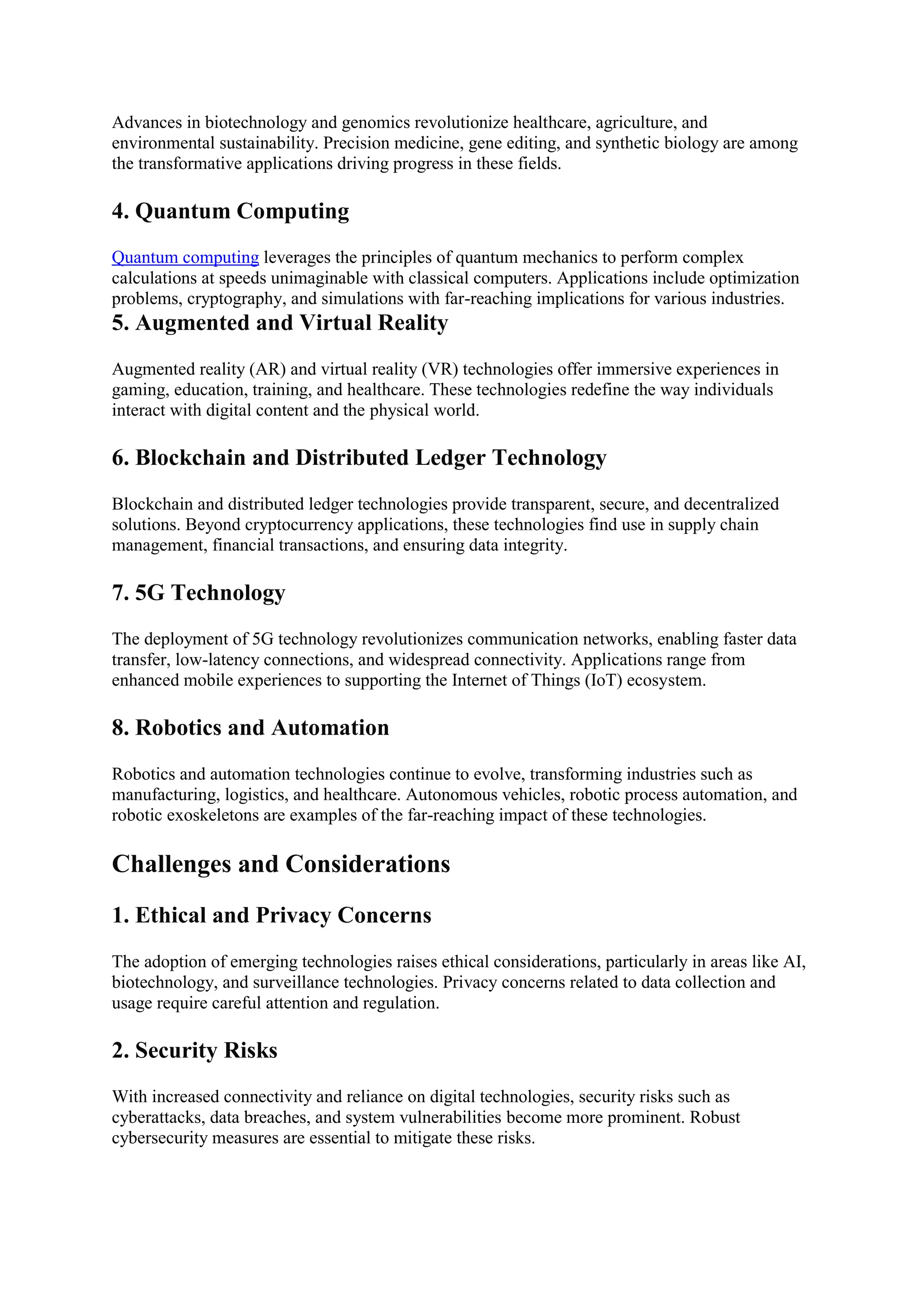 Emerging Technologies: Benefits, Applications and Challenges | Enterprise Wired | PDF | Internet ...