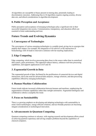 Emerging Technologies: Benefits, Applications and Challenges ...