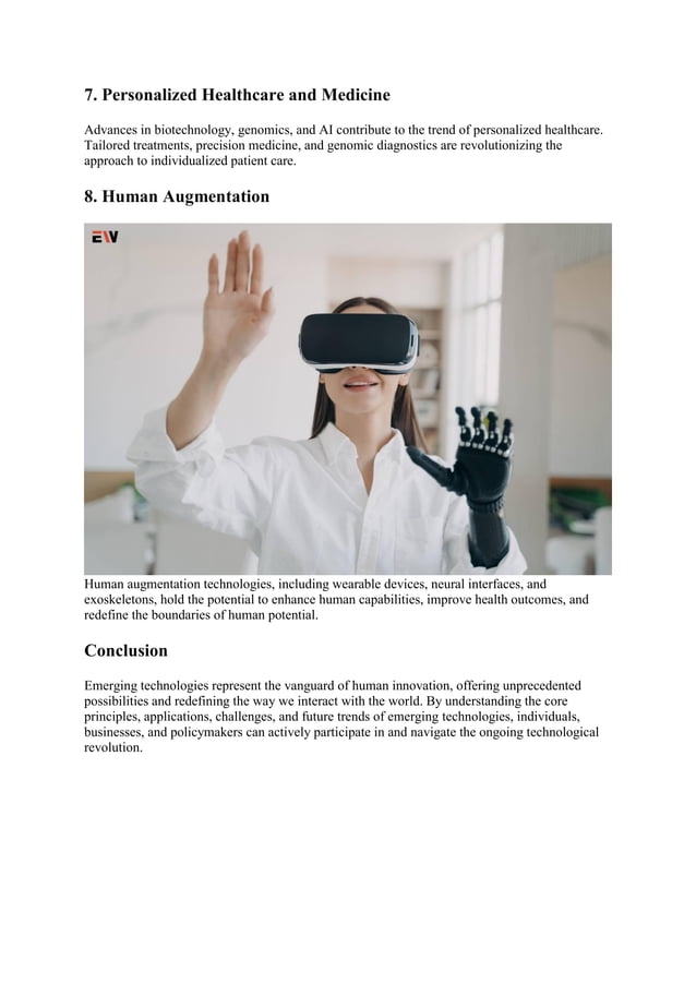 Emerging Technologies: Benefits, Applications and Challenges | Enterprise Wired | PDF