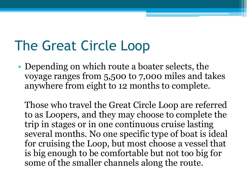 Navigating the great circle loop