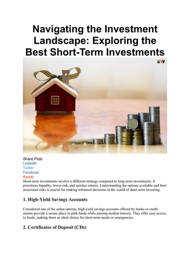 Navigating the Investment Landscape: Exploring the Best Short-Term ...