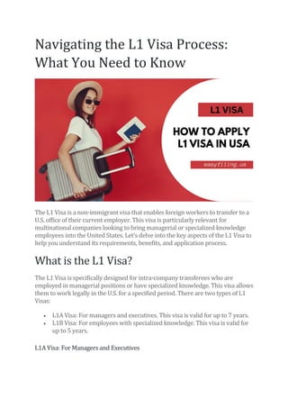 Navigating the L1 Visa Process: What You Need to Know | PDF