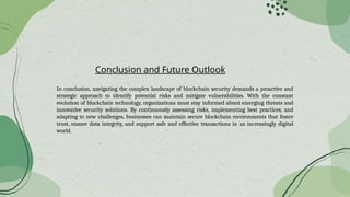 Blockchain Security Unveiled: Risks & Resilience | PPT