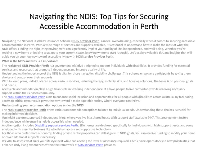 Navigating the NDIS Top Tips for Securing Accessible Accommodation in Perth.pptx