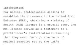 Navigating the Path to a UAE MOH License.pptx