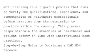 Navigating the Path to a UAE MOH License.pptx