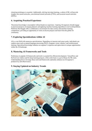 Navigating the Path to Becoming an Artificial Intelligence Engineer | PDF