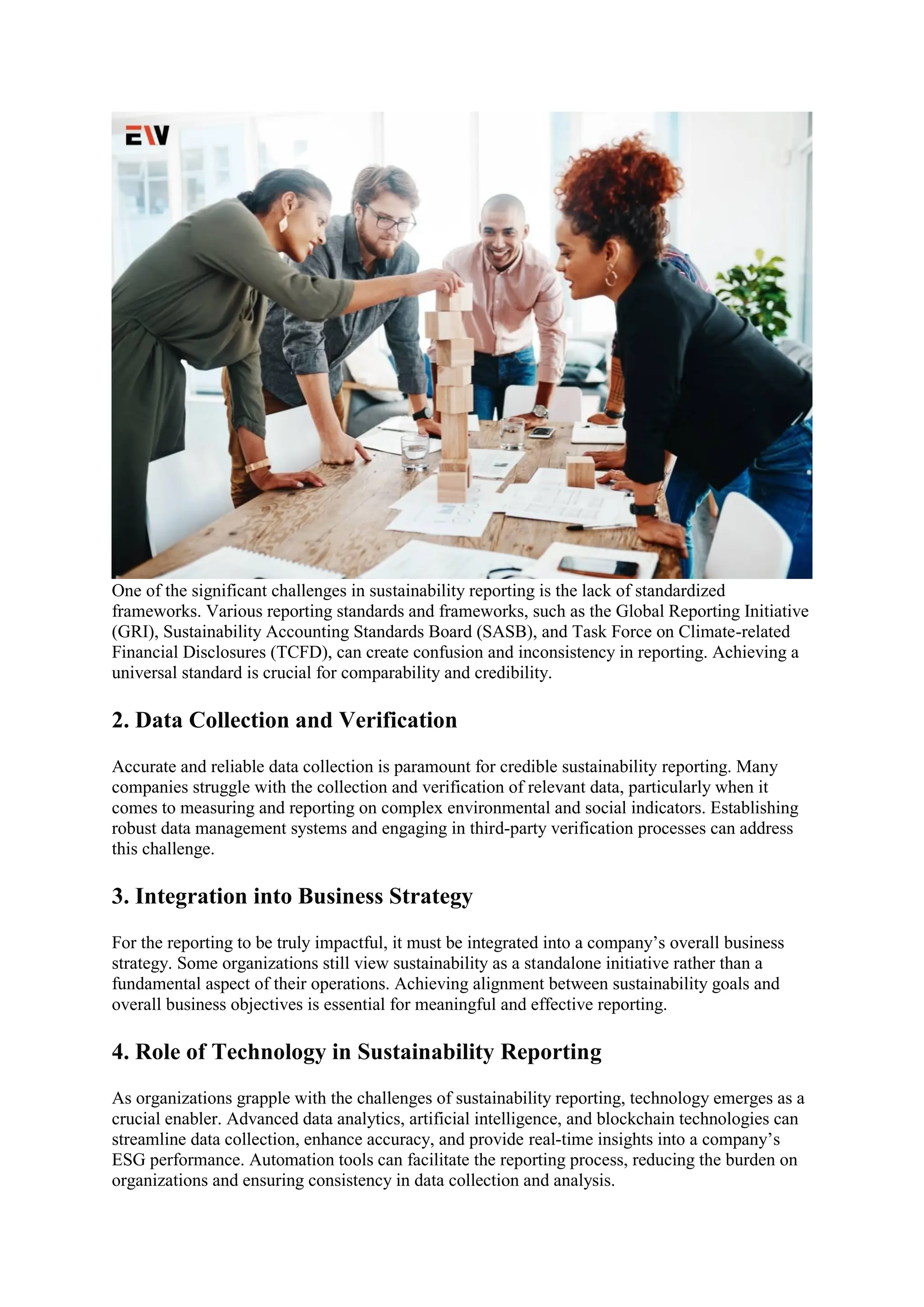 Sustainability Reporting: Definition, Benefits, And Challenges | Enterprise Wired | PDF
