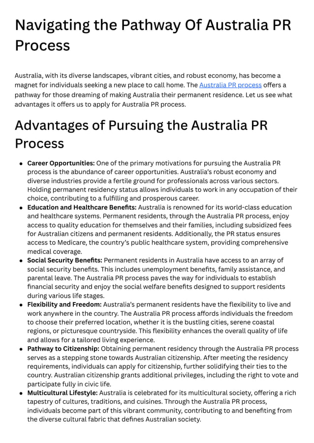 Navigating the Pathway Of Australia PR Process.pdf