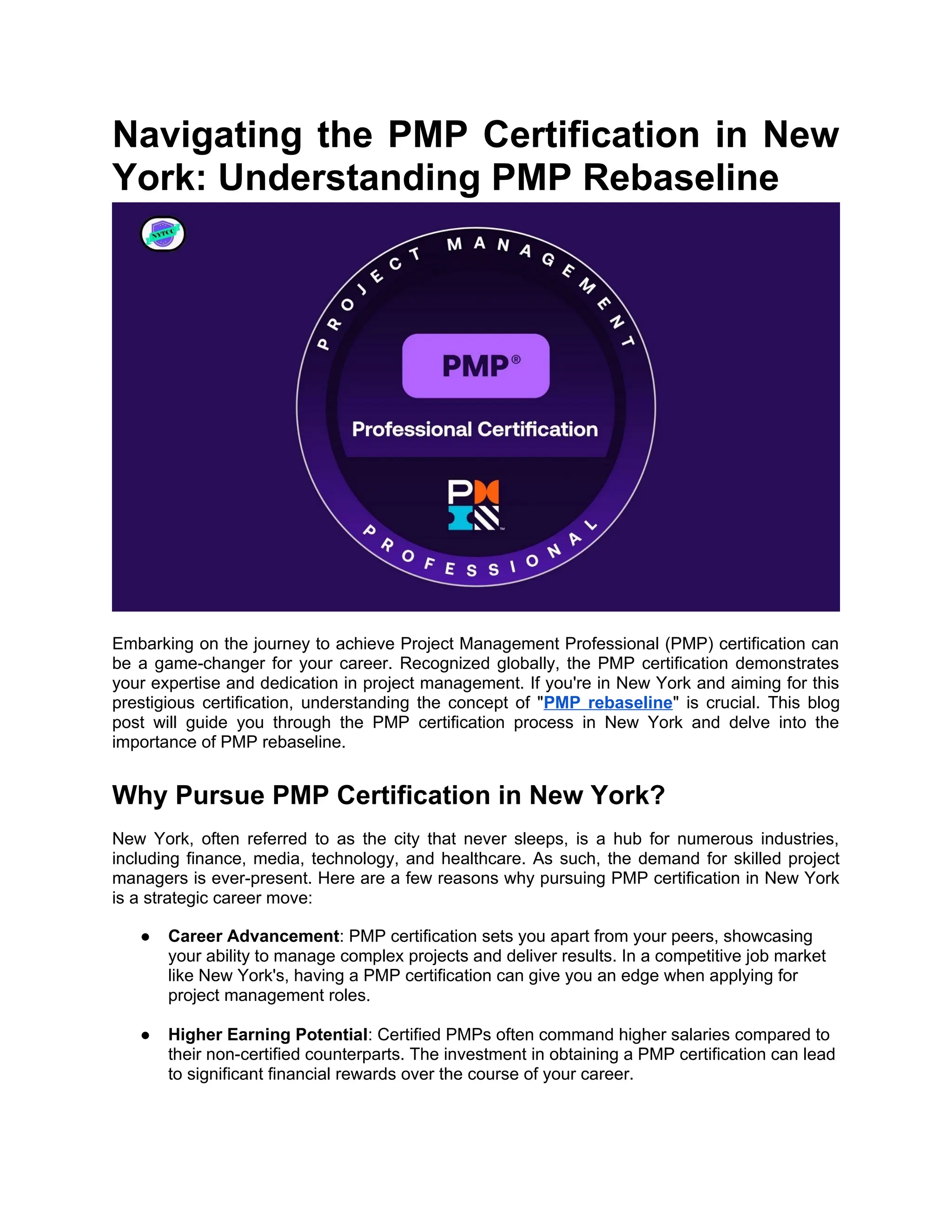 Navigating the PMP Certification in New York_ Understanding PMP Rebaseline.docx