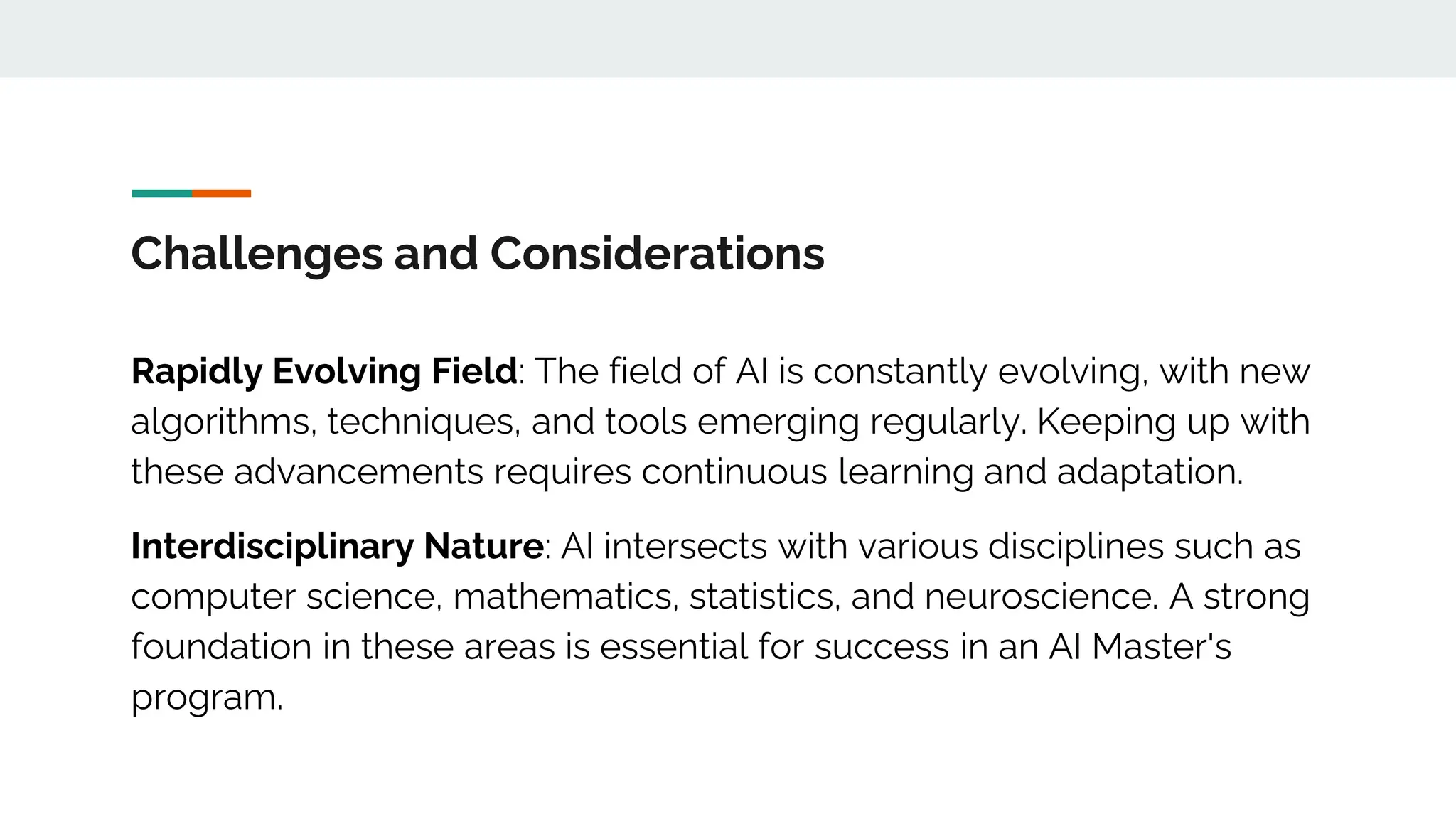 Navigating the Realm of Artificial Intelligence Pursuing a Master's ...