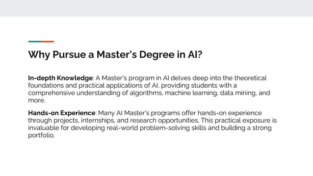 Navigating the Realm of Artificial Intelligence Pursuing a Master's ...