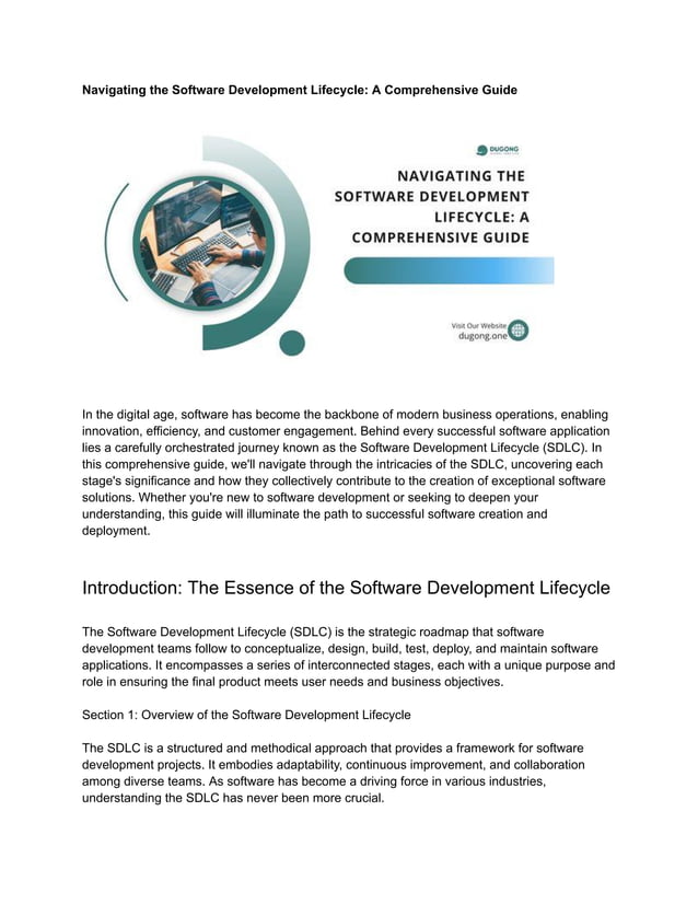 Navigating the Software Development Lifecycle_ A Comprehensive Guide.pdf