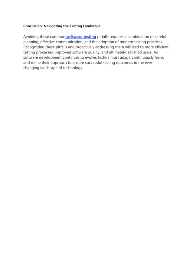 Navigating the Software Testing Maze: Avoiding Common Pitfalls | PDF Navigating the Software Testing Maze: Avoiding Common Pitfalls | PDF