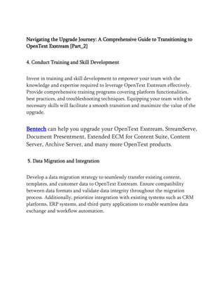 Navigating the Upgrade Journey A Comprehensive Guide to Transitioning to OpenText Exstream {Part ...