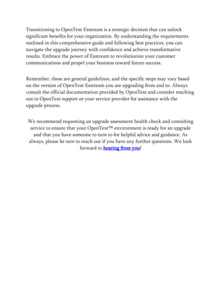 Navigating the Upgrade Journey A Comprehensive Guide to Transitioning to OpenText Exstream {Part ...