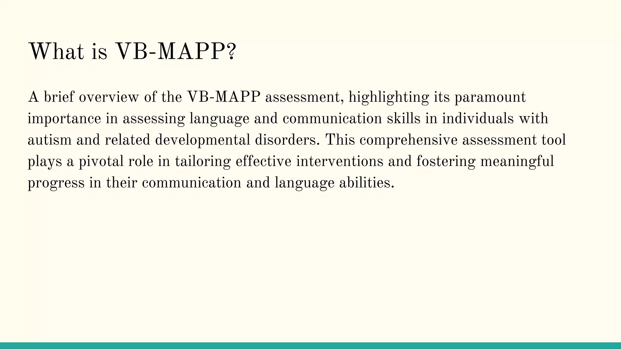 Navigating the VB-MAPP Assessment_ Identifying and Overcoming Barriers.pptx