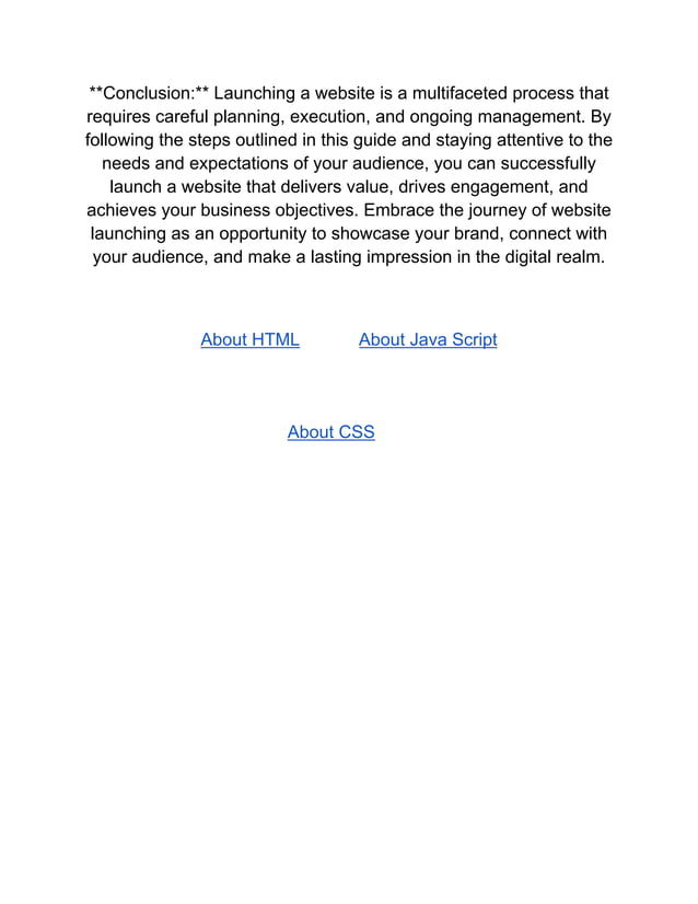 Navigating the Website Launching Process: A Comprehensive Guide | PDF Navigating the Website Launching Process: A Comprehensive Guide | PDF