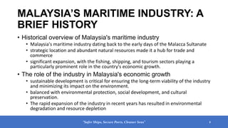Navigating Towards A Sustainable Maritime Economy In Malaysia (Slide ...