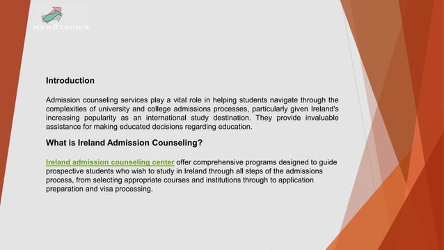 Navigating Your Path to Success Ireland Admission Counseling Services ...
