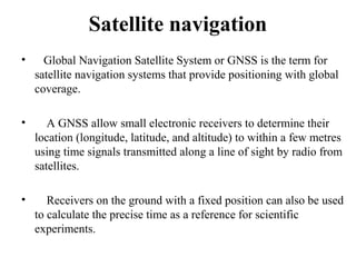 NavigationLand & Marine Navigation using GNSS | PPT