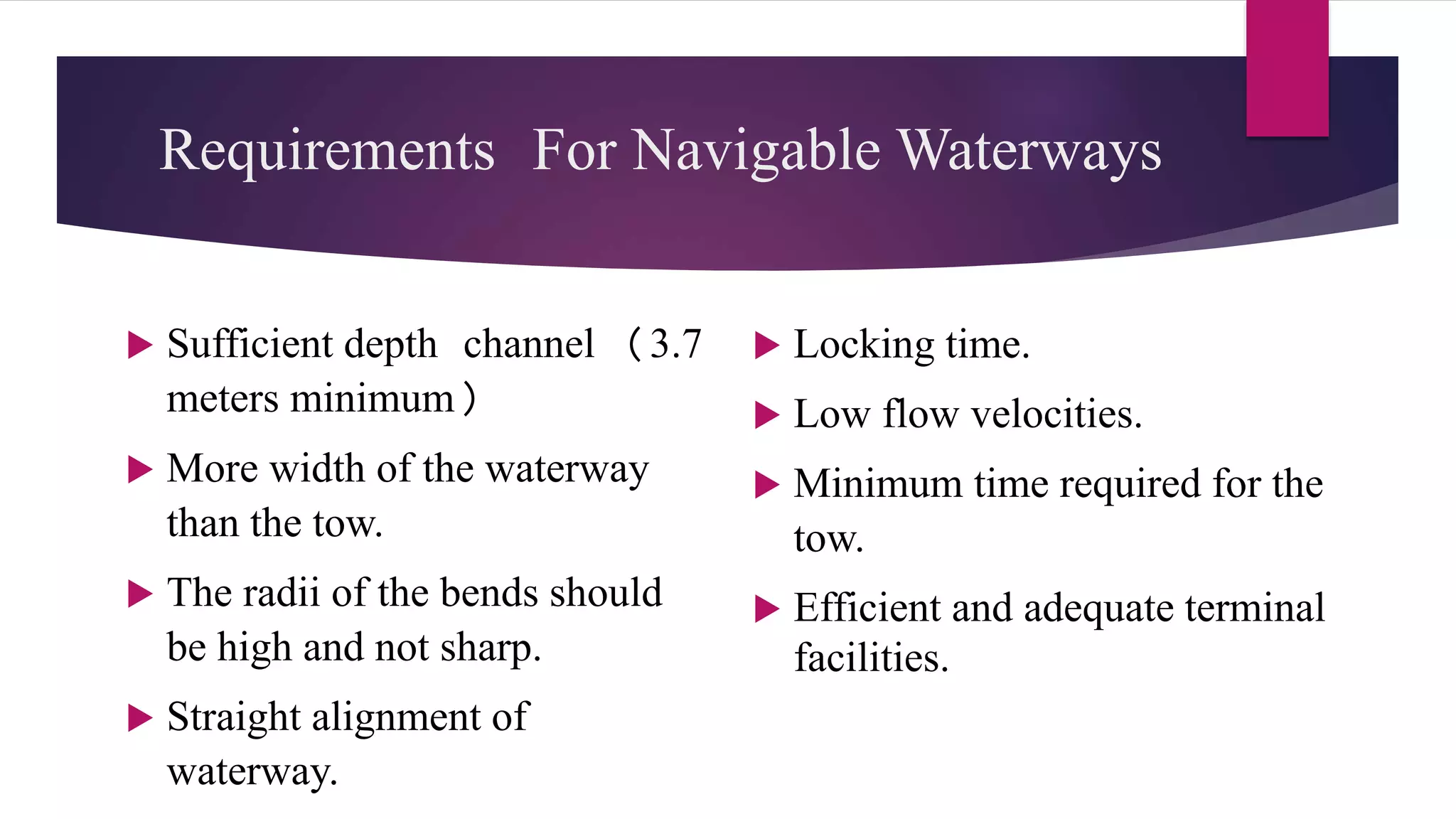 Navigation Waterways | PPTX