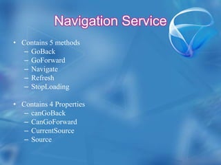 Navigation application in silverlight | PPTX