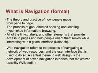 Navigation and menus | PDF