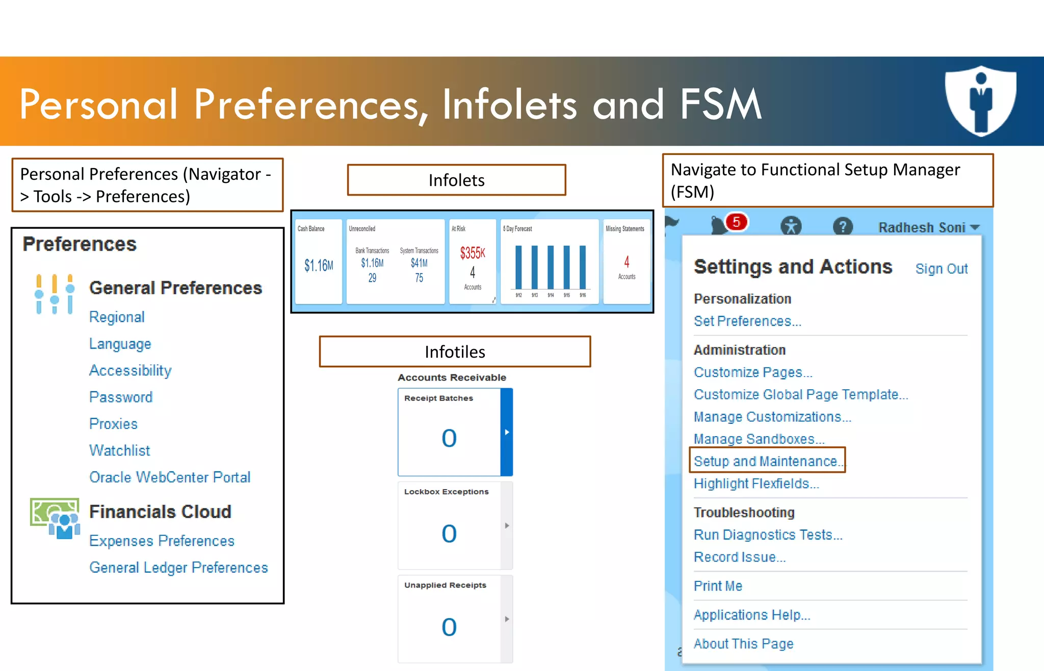 Oracle Fusion Applications Navigation and Roles | PDF