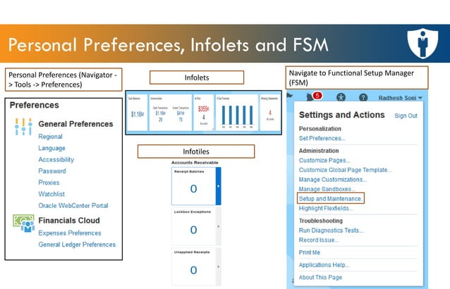 Oracle Fusion Applications Navigation and Roles | PDF