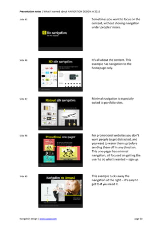 Navigation design notes | PDF