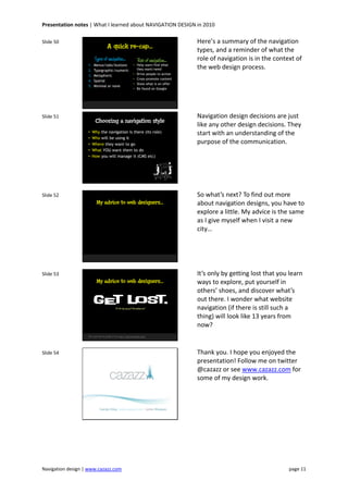 Navigation design notes | PDF