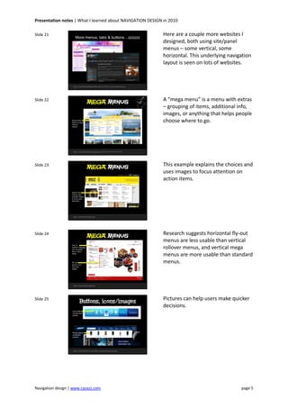 Navigation design notes | PDF