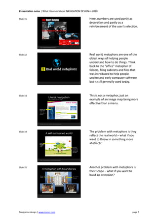 Navigation design notes | PDF