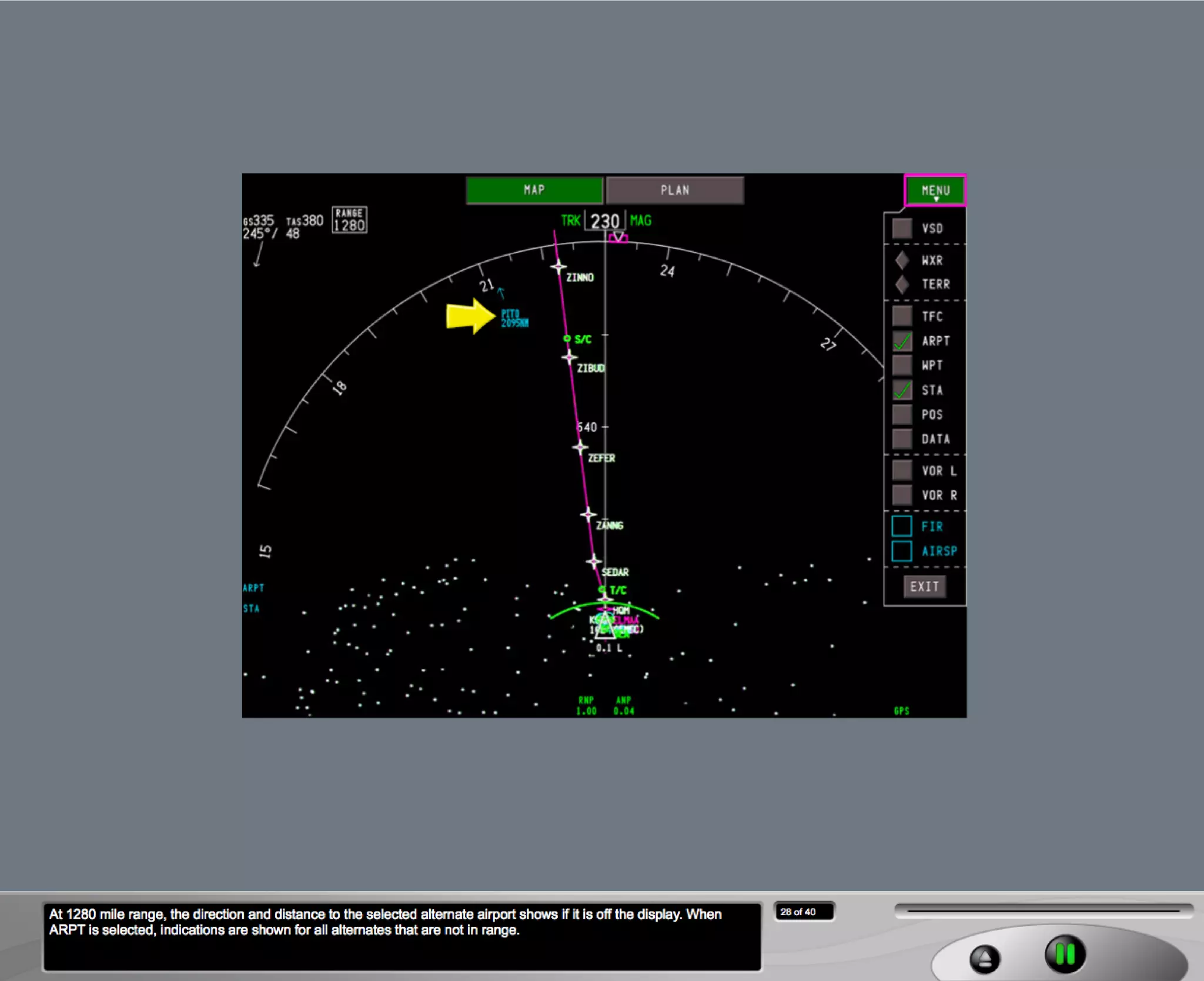 B787 Navigation displays | PDF