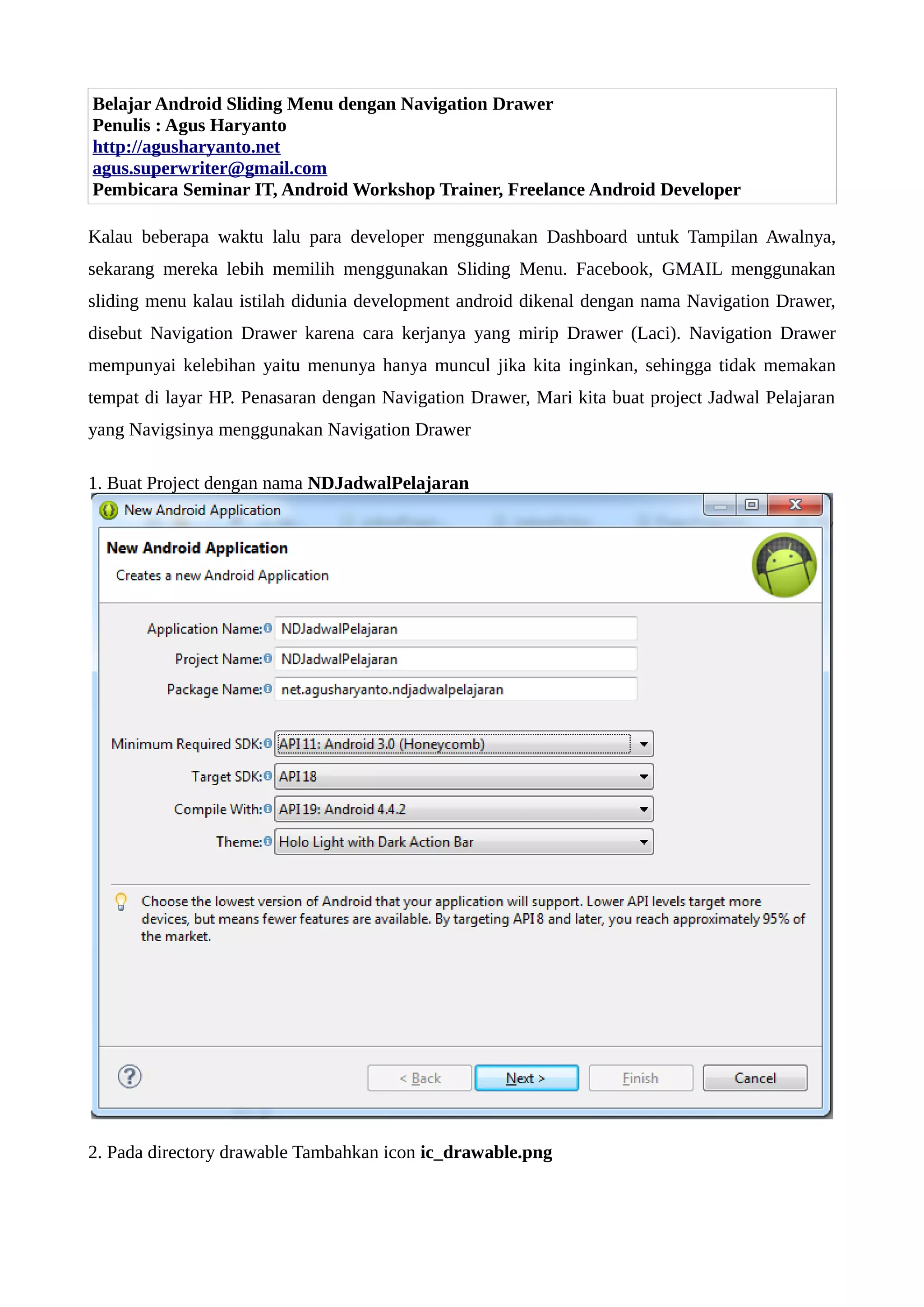 Android Sliding Menu Dengan Navigation Drawer Pdf