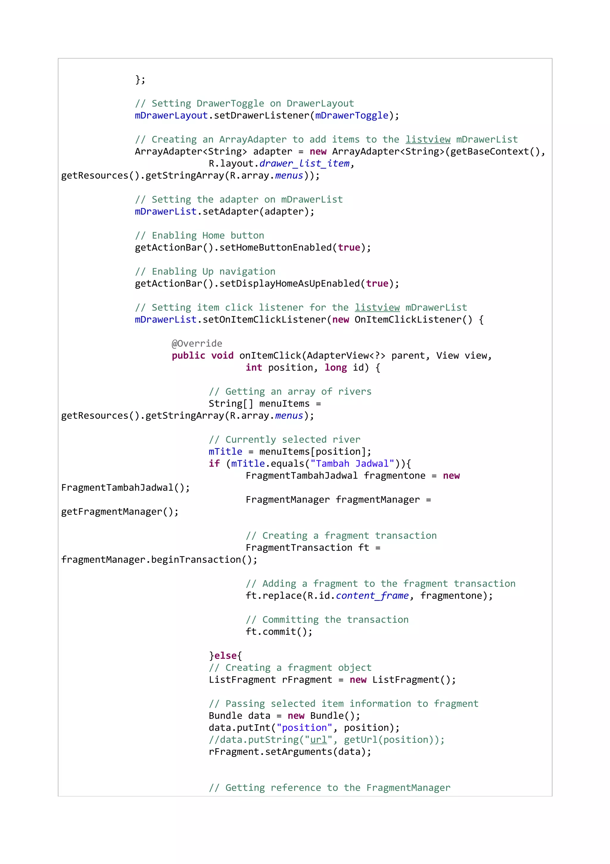 Android Sliding Menu dengan Navigation Drawer | PDF