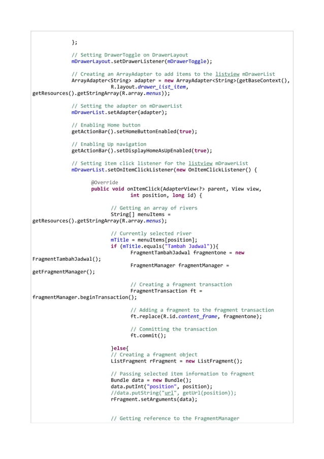 Android Sliding Menu Dengan Navigation Drawer Pdf