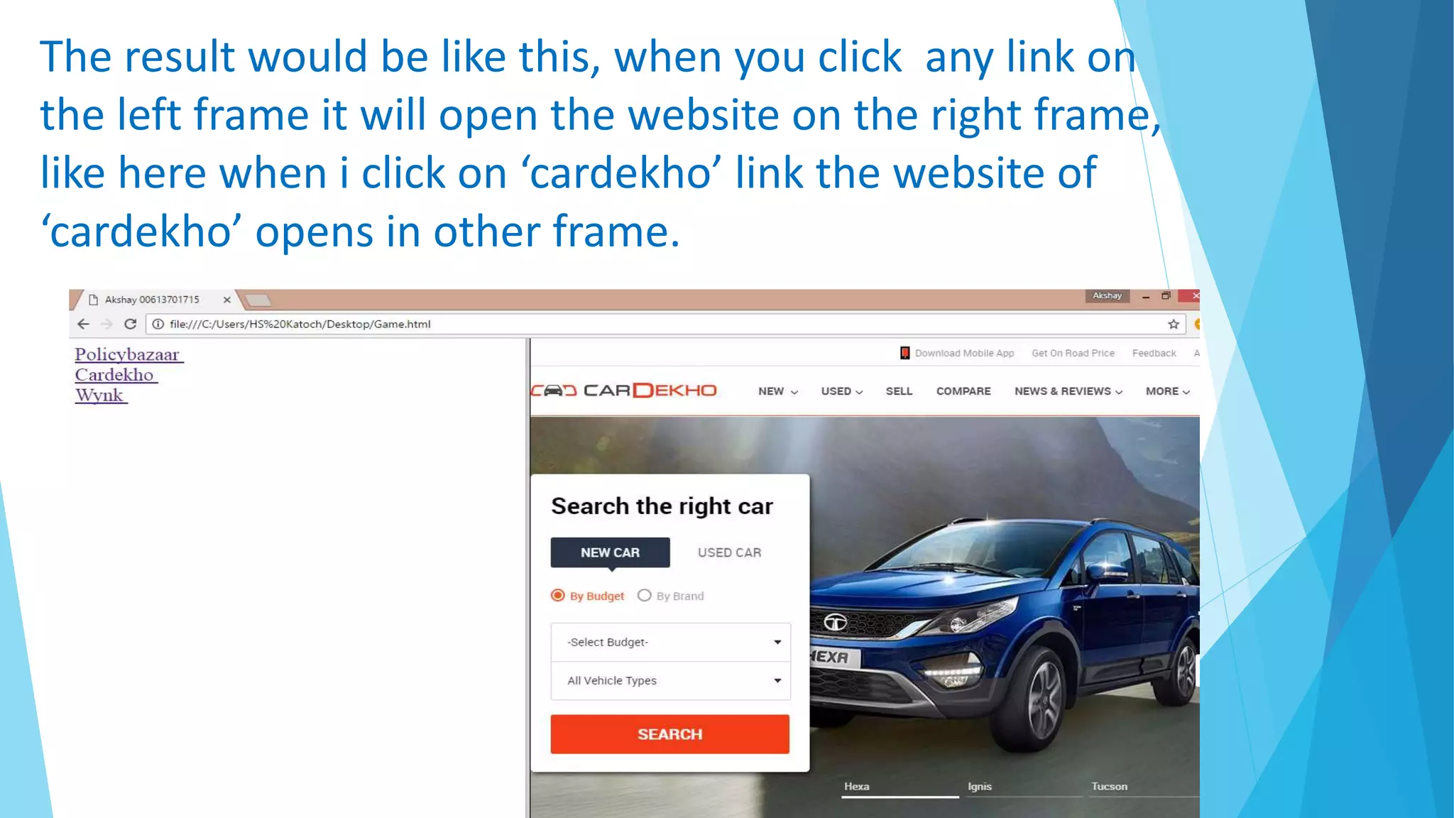 Navigation frame | PPT