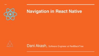 Navigation in React Native | PDF