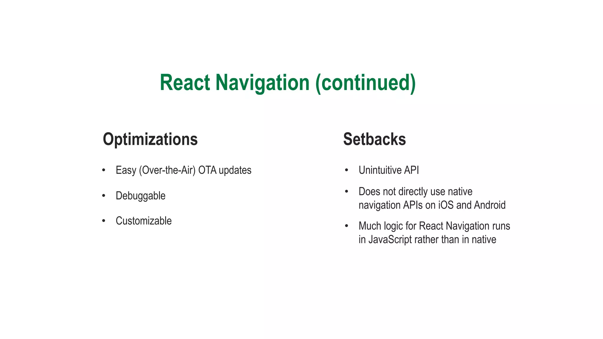 Navigation in react native | PPTX | Computing | Technology & Computing