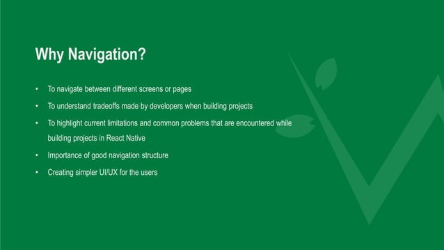 Navigation in react native | PPTX | Computing | Technology & Computing