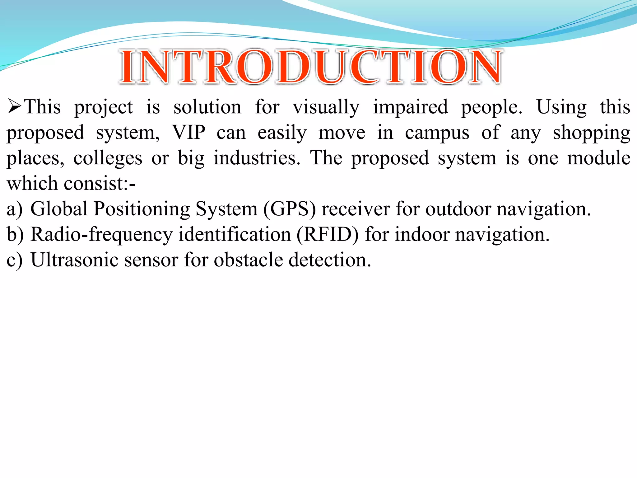 Blind Navigation system | PPTX