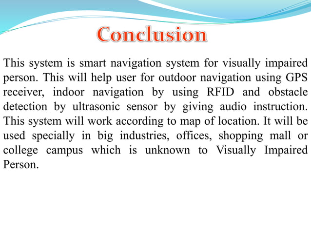 Blind Navigation system | PPTX | Computer Peripherals | Computing