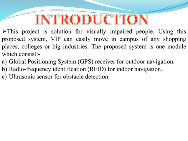 Blind Navigation system | PPTX | Computer Peripherals | Computing