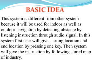 Blind Navigation system | PPTX